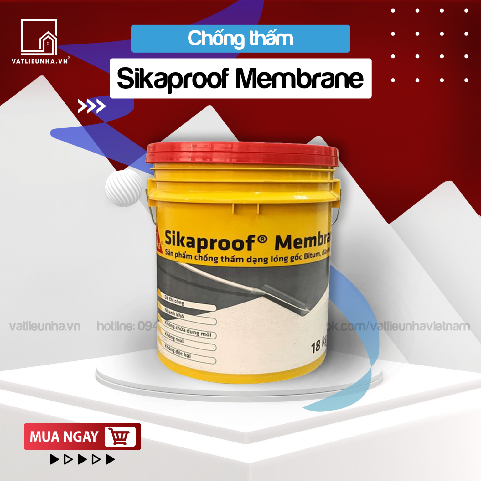 SIKAPROOF MEMBRANE GỐC BITUM NHỰA ĐƯỜNG